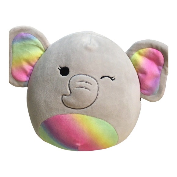 Kellytoy | Toys | Squishmallow Mila Elephant Soft Gray Rainbow 8 Plush ...